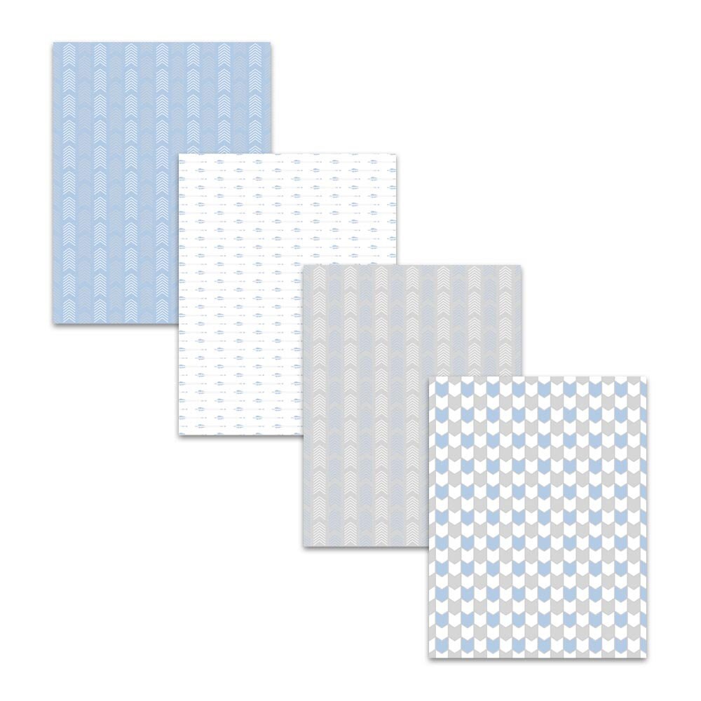 8.5x11 Ash Gray & Light Blue Arrow Digital Paper Pack | Etsy