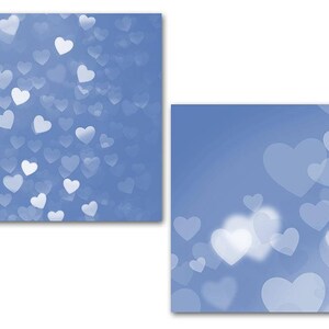 Blue Bokeh Digital Background Papers for Baby Showers Weddings ...