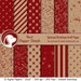 Rustic Christmas Digital Kraft Papers W/ Bells Reindeer | Etsy
