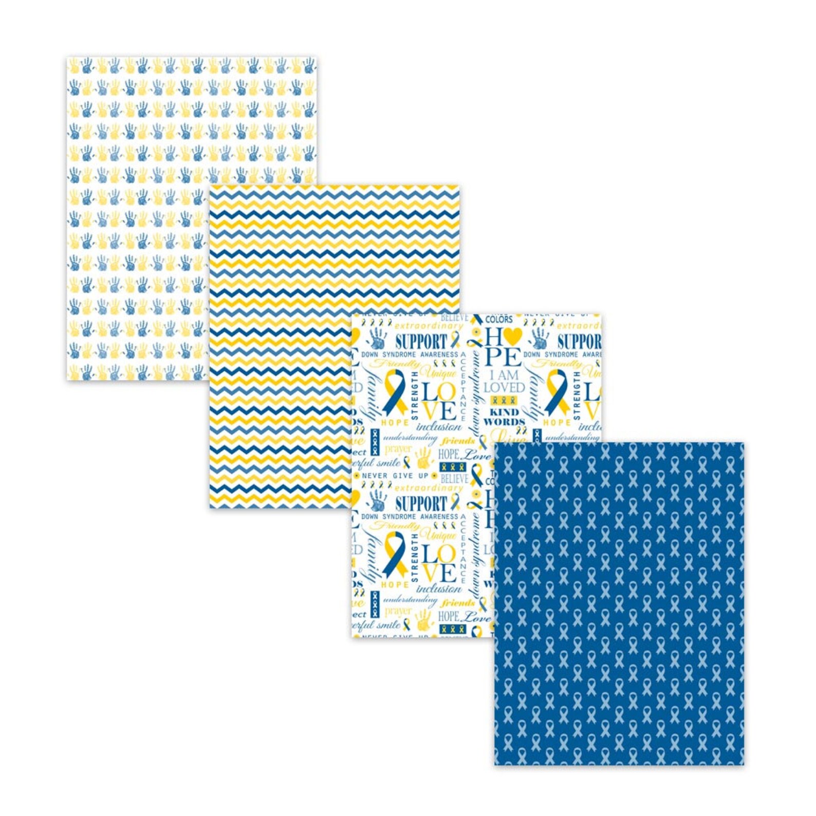 Printable Down Syndrome Awareness Digital Paper Pack, Awareness ...