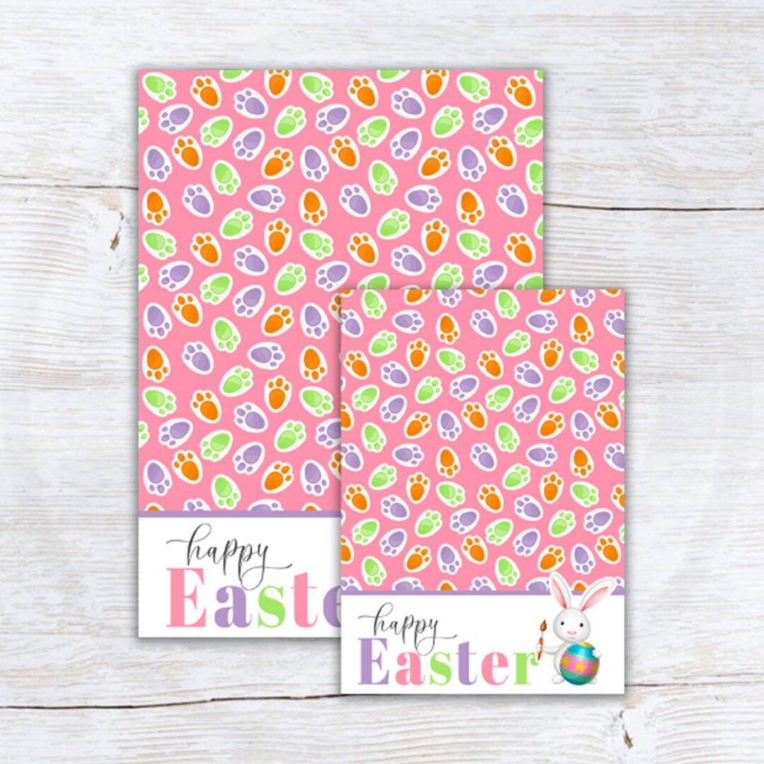 Easter Bunny Cookie Card Backers – Mini & Large Sizes, Instant Download ...