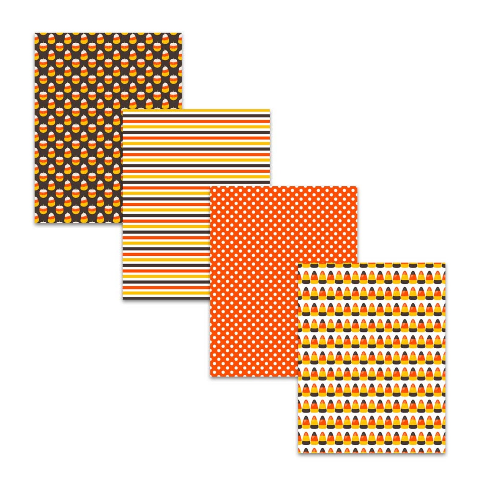 8.5x11 Candy Corn Digital Paper Pack, Fall Halloween Printable ...