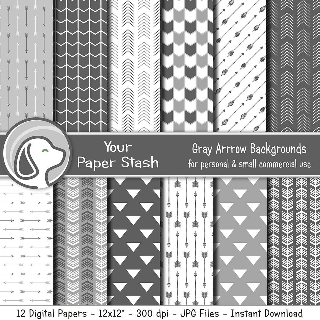 Arrow Tribal Digital Paper Pack for Father's Day Birthday & Anniversary ...