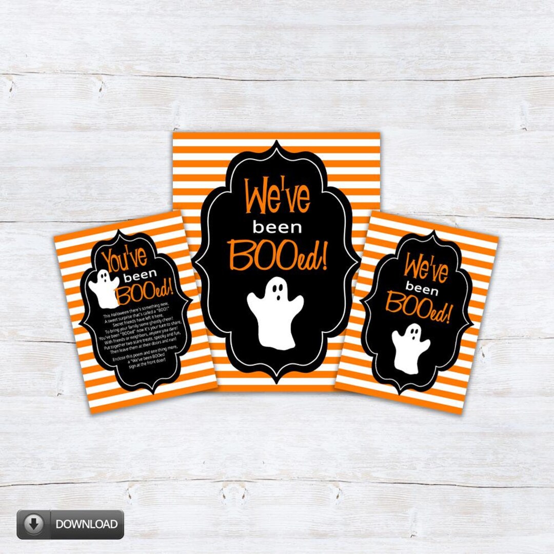 Printable Halloween We've Been Booed Kit, Halloween Boo Game Instant ...