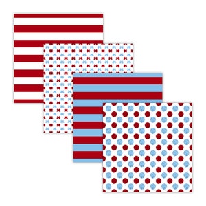 Cheerleading Digital Scrapbook Papers, Light Blue Red Cheerleader Cheer ...