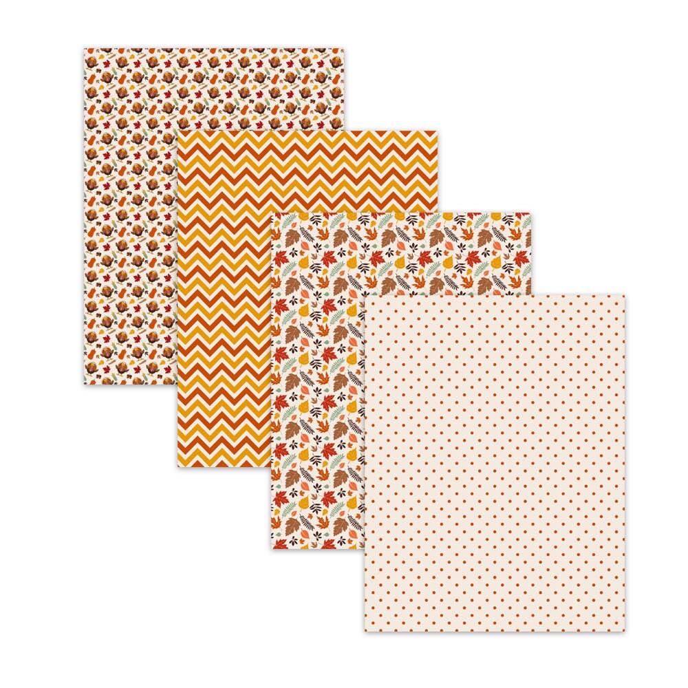 Thanksgiving Digital Scrapbook Paper Autumn Pumpkin Spice | Etsy