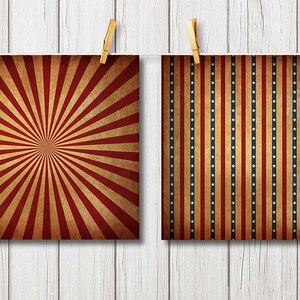 4th of July Patriotic Digital Scrapbook Paper, Vintage Style Red White ...