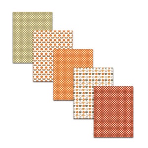 8.5x11" Fall Pumpkin Spice Digital Scrapbook Papers and Backgrounds ...