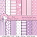 Romantic Heart Valentine's Day Digital Paper Pack, Pink and Lavender ...