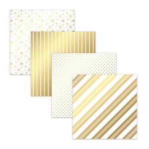 White & Gold Christmas Digital Paper, Elegant Christmas and Holiday ...