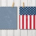 Patriotic 4th of July Digital Papers, Red White Blue Backgrounds ...