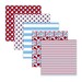 Cheerleading Digital Scrapbook Papers, Light Blue Red Cheerleader Cheer ...