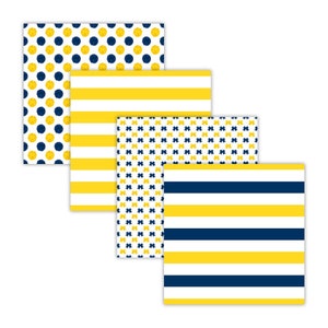 Blue Yellow Cheerleading Digital Paper Pack, Cheer Team Scrapbooking ...