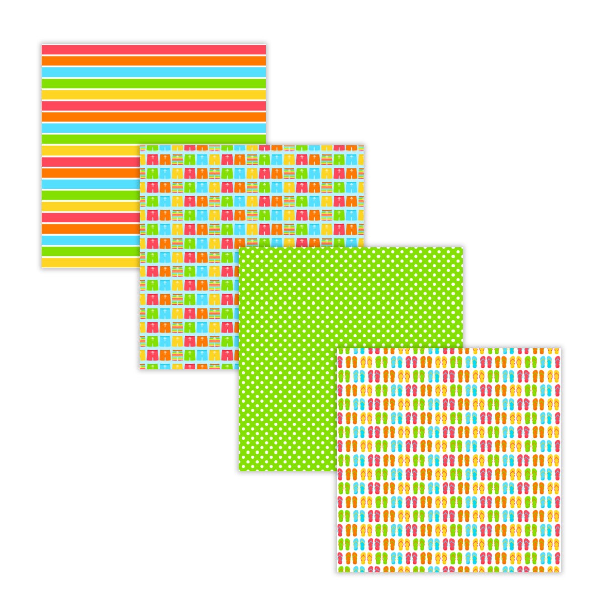 Summer Fun Digital Paper Pack Summer Pool Party Scrapbook | Etsy