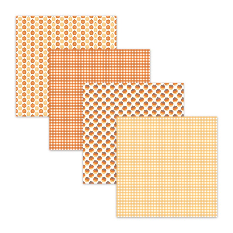 Fall Halloween Digital Paper Pack 12x12, Pumpkin Scarecrow Scrapbook ...