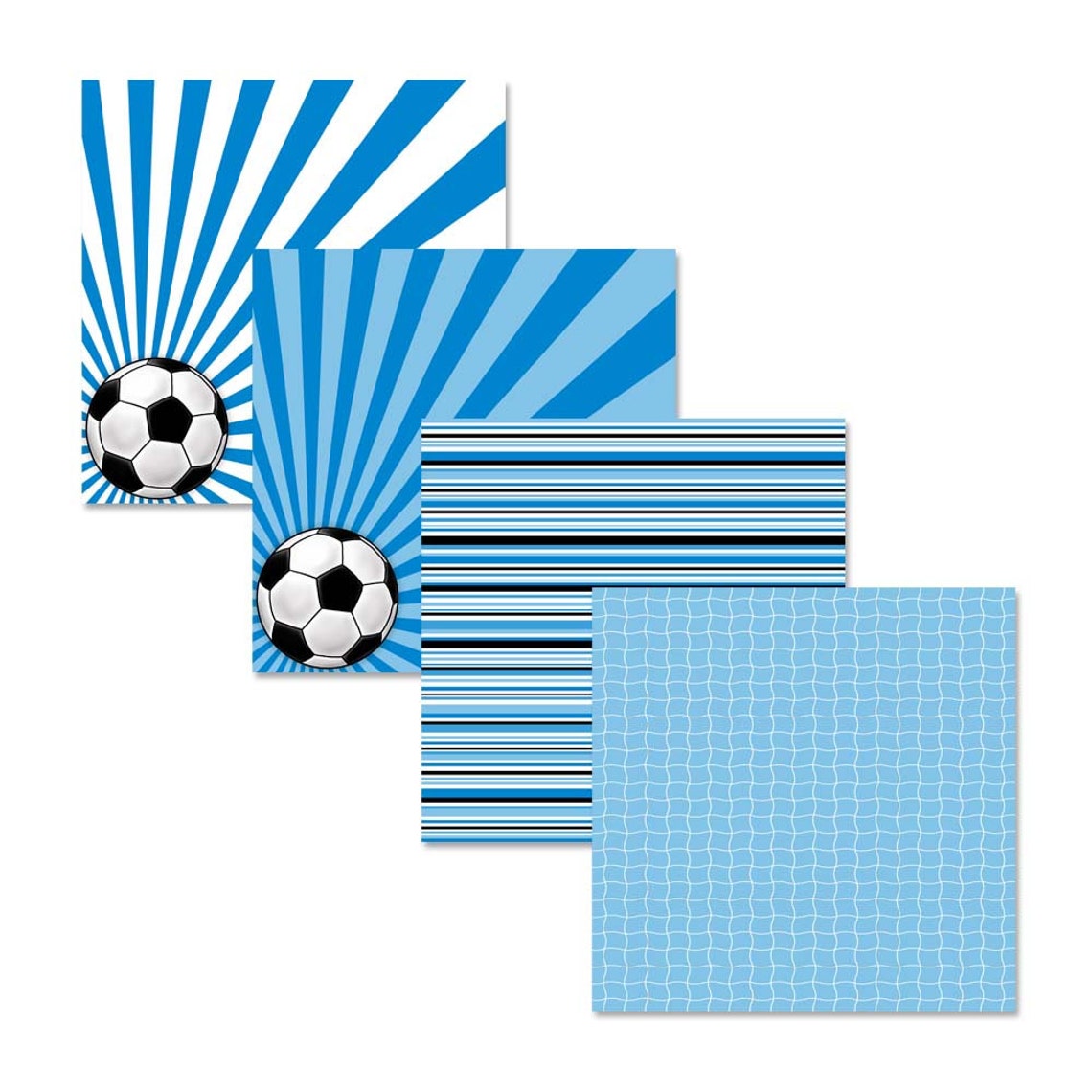 Soccer Digital Scrapbook Papers & Backgrounds, Sports Theme ...
