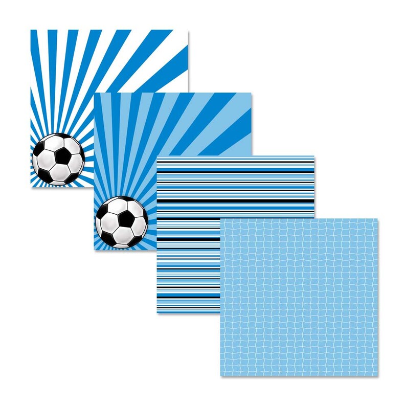 Soccer Digital Scrapbook Papers & Backgrounds Sports Theme - Etsy Ireland