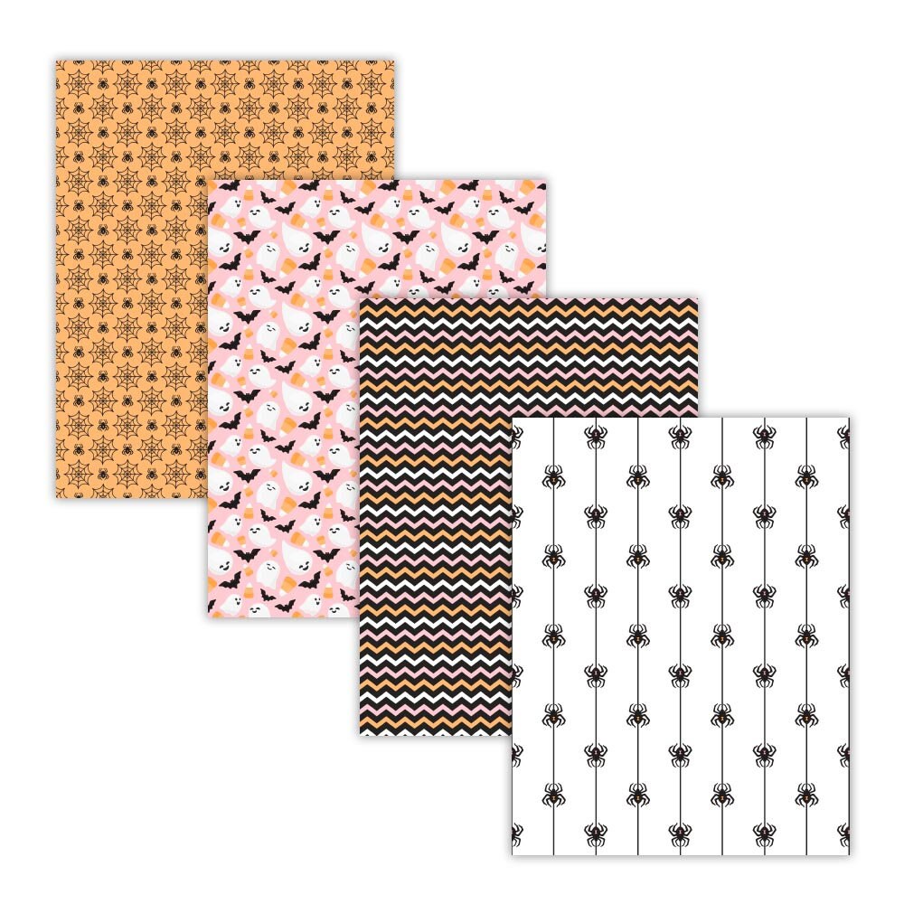 Printable Halloween Digital Papers Pink Halloween Scrapbook - Etsy