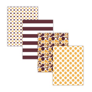 Printable Cheerleader Digital Paper Pack, Maroon Burgundy Gold Cheer ...