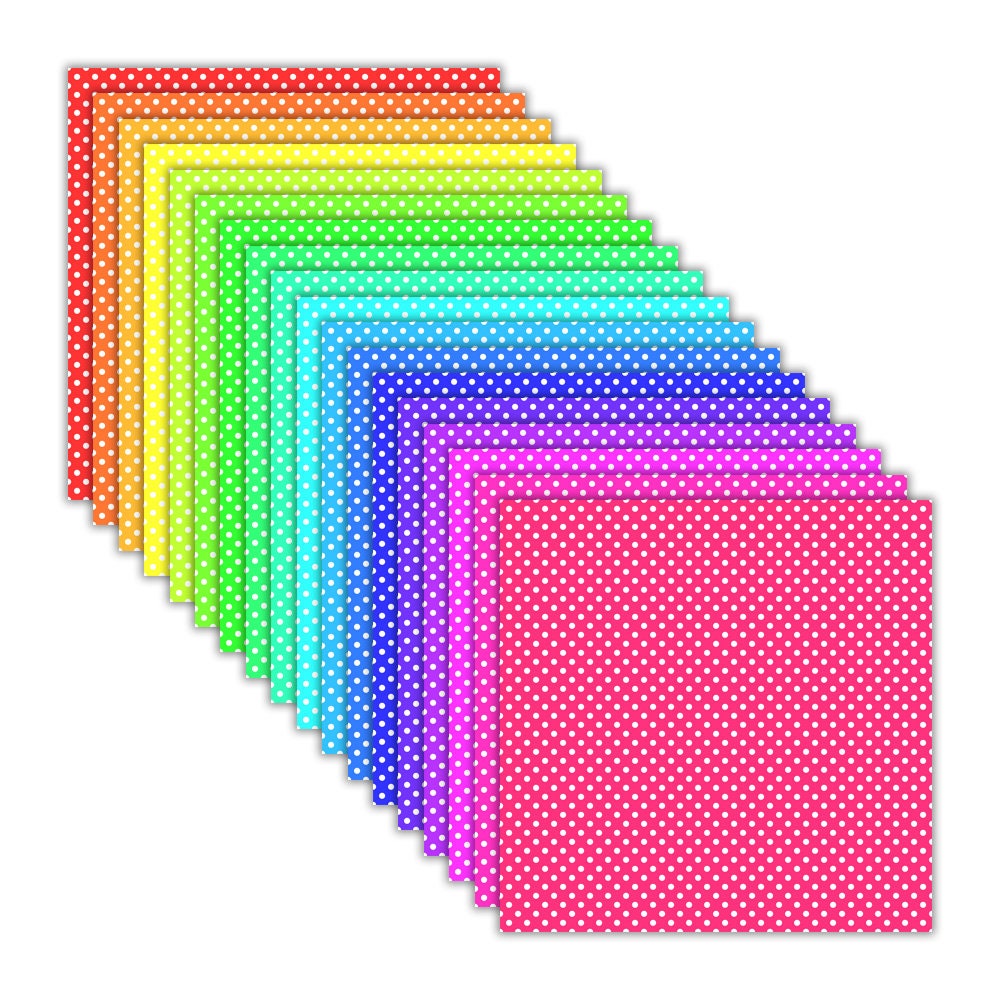 Rainbow Small Polka Dot Digital Paper Pack Spring Summer - Etsy