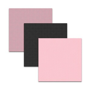 Pink Black Digital Scrapbook Paper Pack Polka Dot Chevron Valentine ...