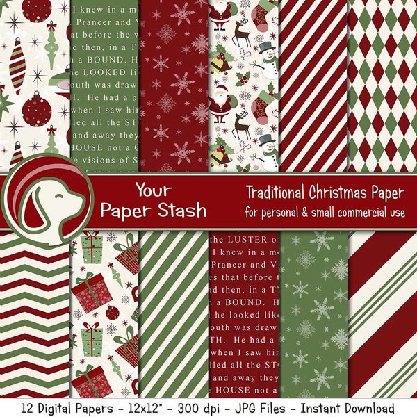 Candy Cane Papers - Etsy