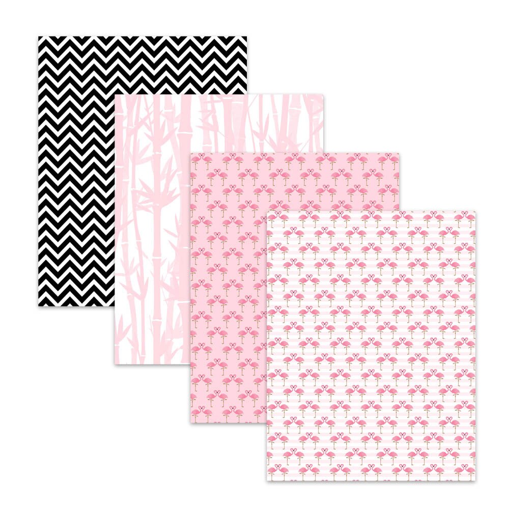 Printable Pink Flamingo Digital Papers & Backgrounds Summer | Etsy