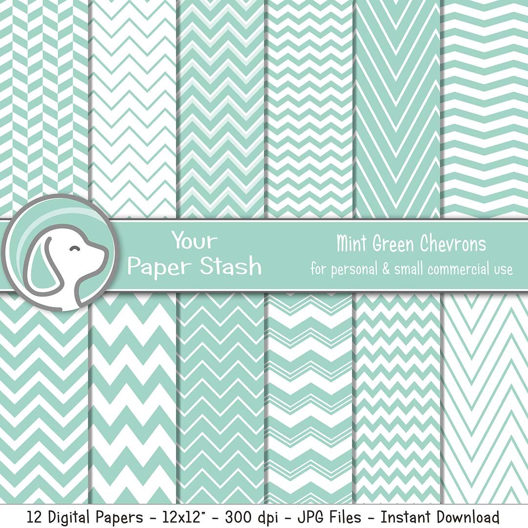 Mint Green Digital Paper Pack for Baby Showers Easter & Spring ...
