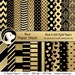 Black & Gold Digital Paper Pack for New Years Eve Scrapbook Pages ...