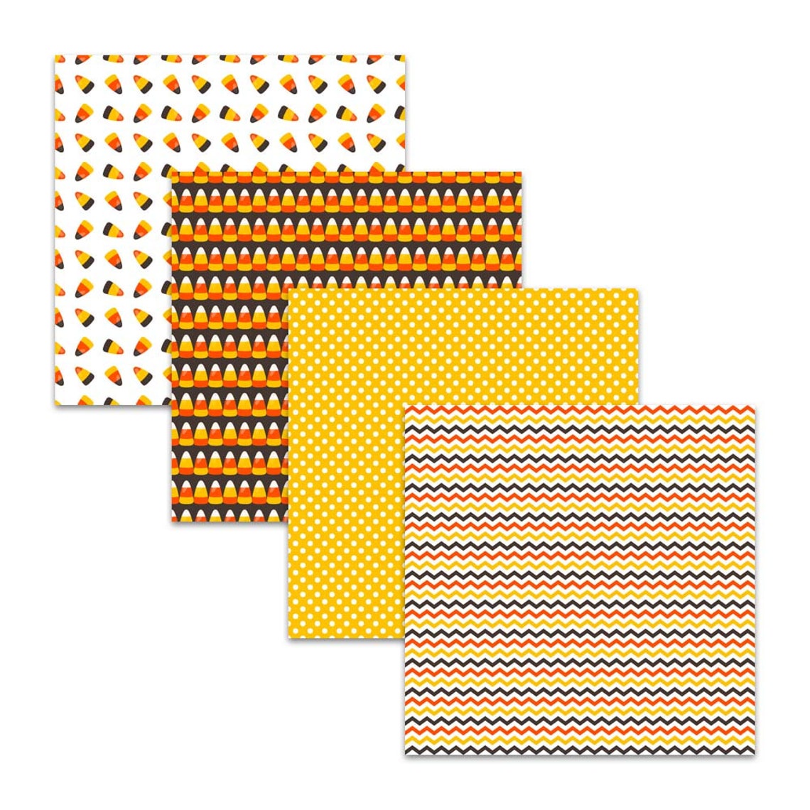 Halloween Candy Corn Digital Scrapbook Papers, Fall Candy Corn Digital ...