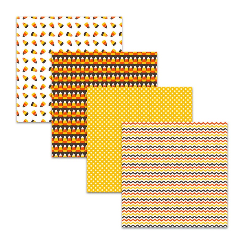 Halloween Candy Corn Digital Scrapbook Papers, Fall Candy Corn Digital ...