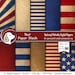8.5x11" Vintage Patriotic Digital Scrapbook Paper Background Patterns ...