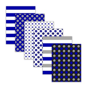 Printable Royal Blue Cheerleader Digital Papers, Cheer Team ...