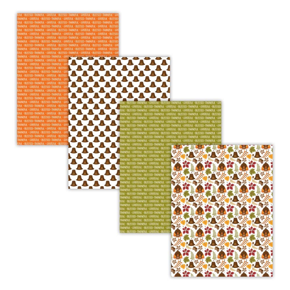 Printable Thanksgiving Digital Scrapbook Papers Thanksgiving - Etsy