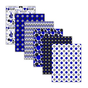 Printable Royal Blue Cheerleader Digital Papers, Cheer Team ...