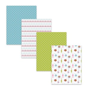 Printable Retro Christmas Digital Papers & Backgrounds, Pink and Blue ...
