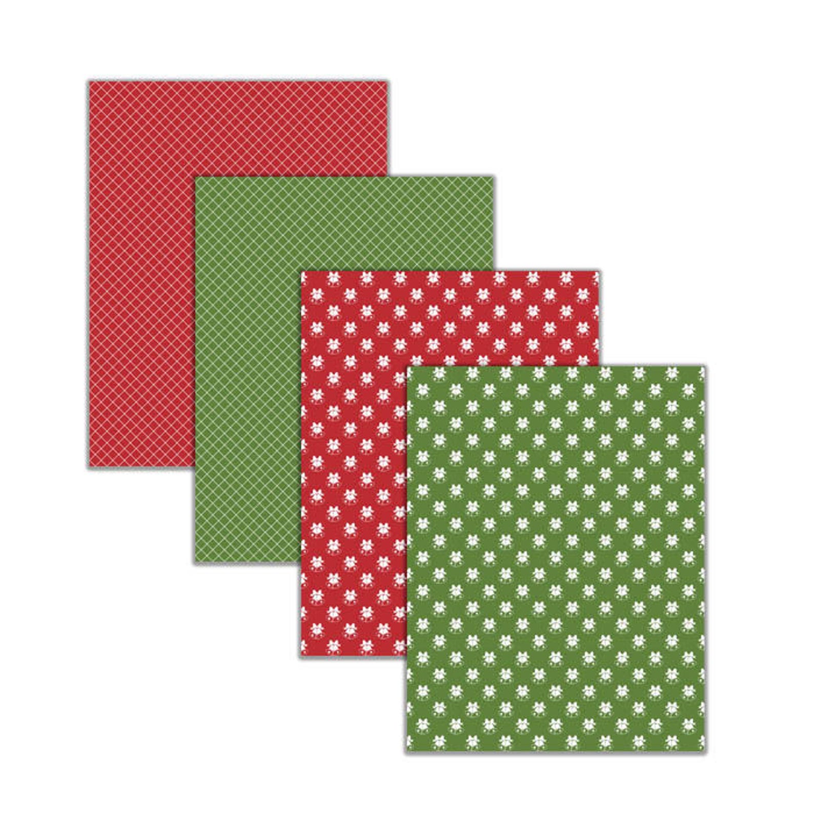 Christmas Digital Paper, Traditional Scrapbook Papers W/ Stockings ...