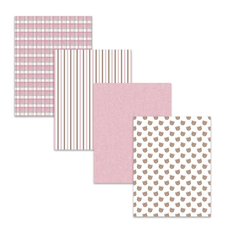 Pink Baby Girl Digital Scrapbook Papers for Baby Showers - Etsy