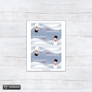 Printable Snowman Poop Treat Bag Toppers, Christmas Party Candy and ...