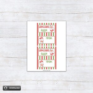 Printable Christmas Gnome Candy or Cookie Bag Toppers, Red Green ...