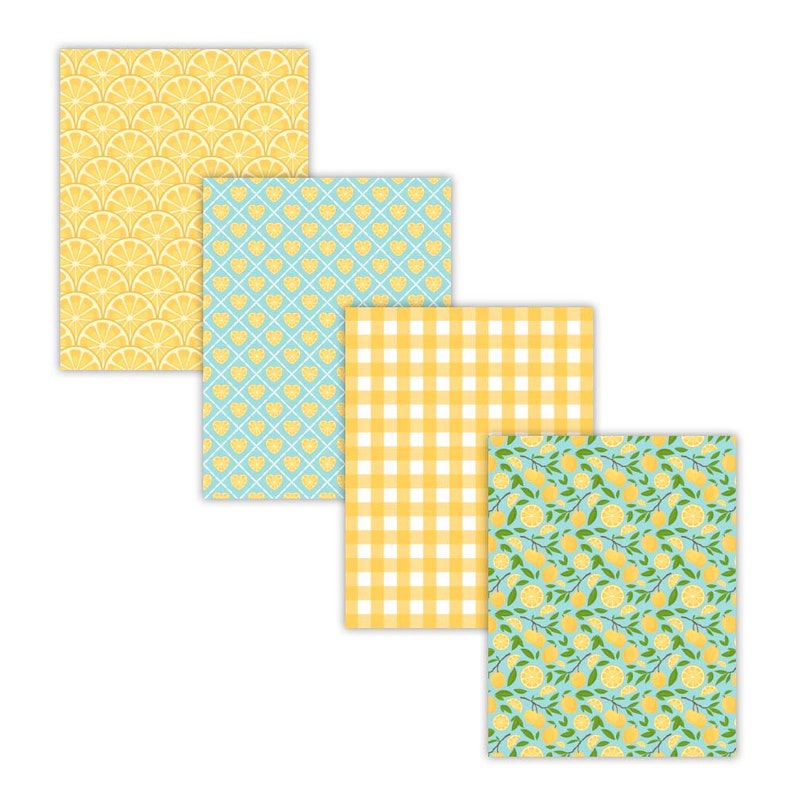 Printable Summer Lemon Digital Paper Pack Lemon Fruit Digital - Etsy