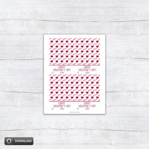 Printable Valentine's Day Cookie Card, Cupid Heart Mini Cookie Cards ...