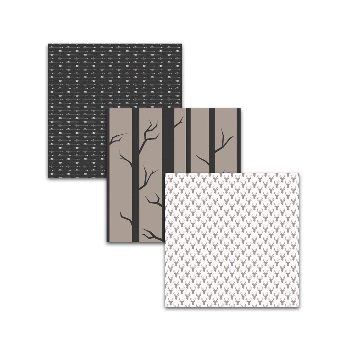 Hunting Digital Scrapbook Papers Seamless Camouflage Deer - Etsy