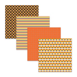 Halloween Candy Corn Digital Scrapbook Papers, Fall Candy Corn Digital ...