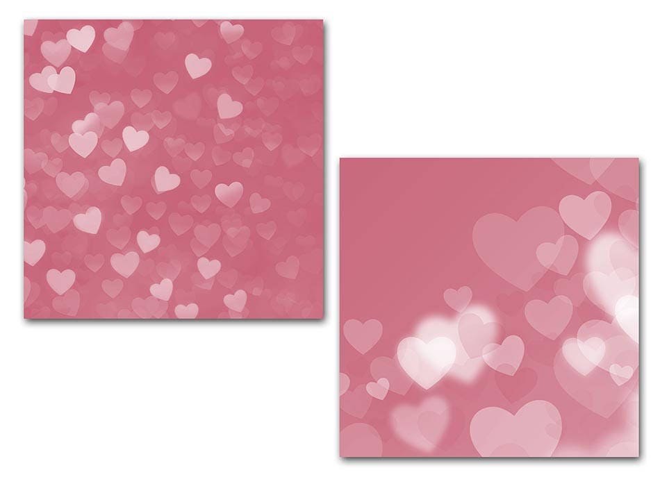 Valentine's Day Digital Paper Pack With Red & Pink Heart - Etsy