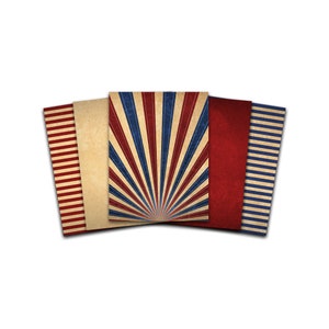 8.5x11" Vintage Patriotic Digital Scrapbook Paper Background Patterns ...