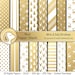 White & Gold Christmas Digital Paper, Elegant Christmas and Holiday ...