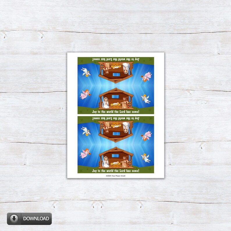 Printable Nativity Treat Bag Topper, Christian Christmas Bag Topper ...