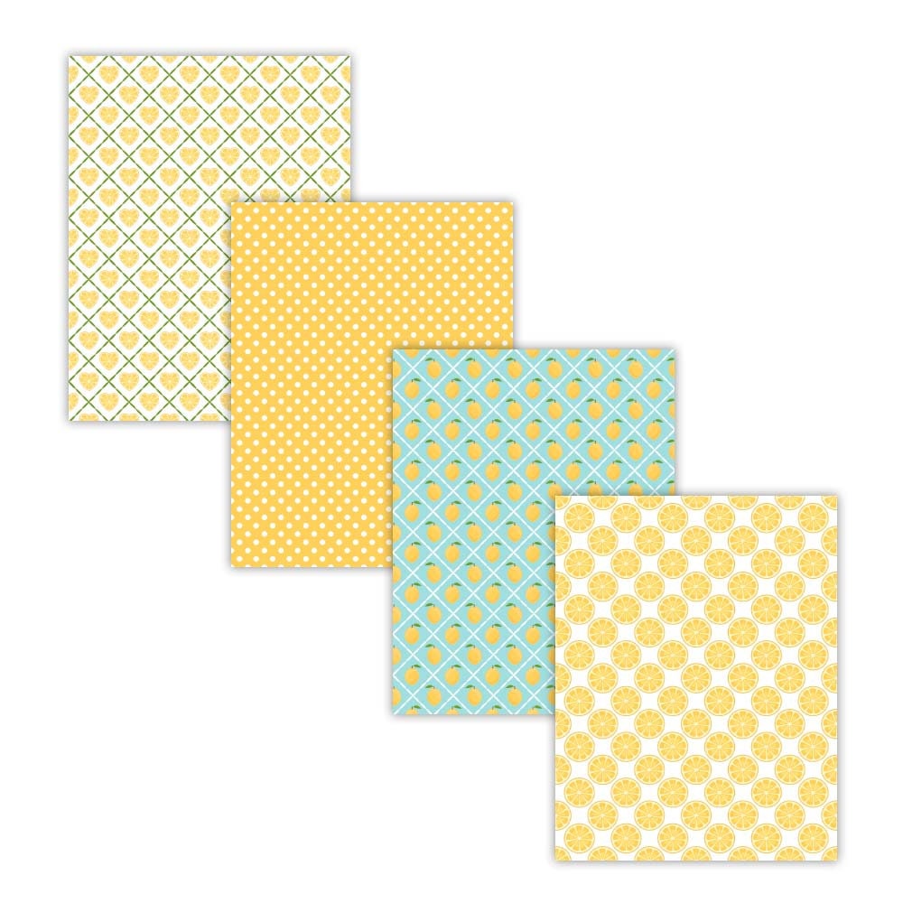 Printable Summer Lemon Digital Paper Pack, Lemon Fruit Digital ...
