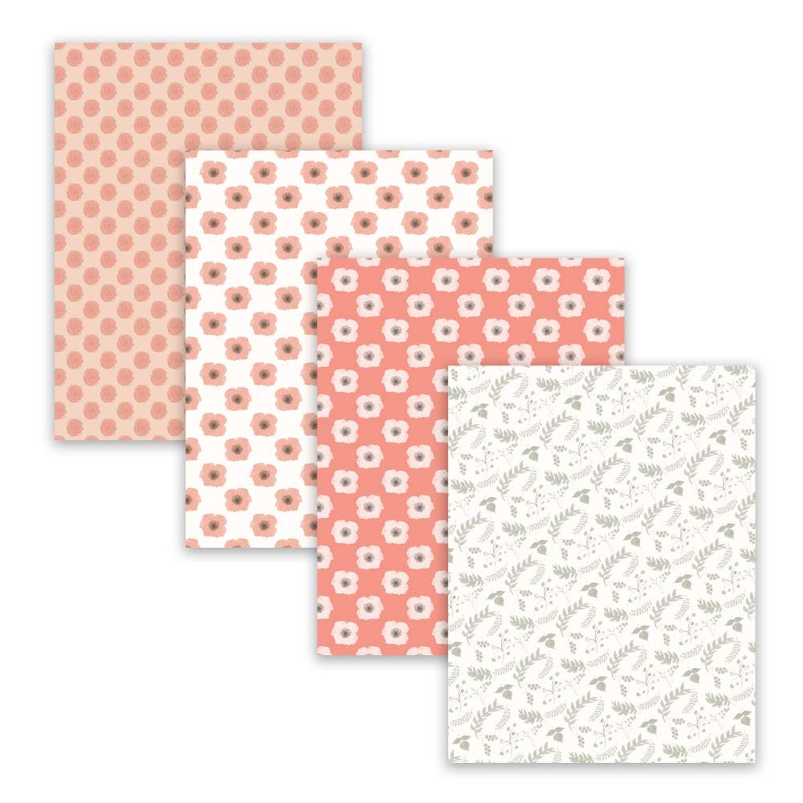 Romantic Floral Watercolor Digital Paper Backgrounds, Summer Wedding ...